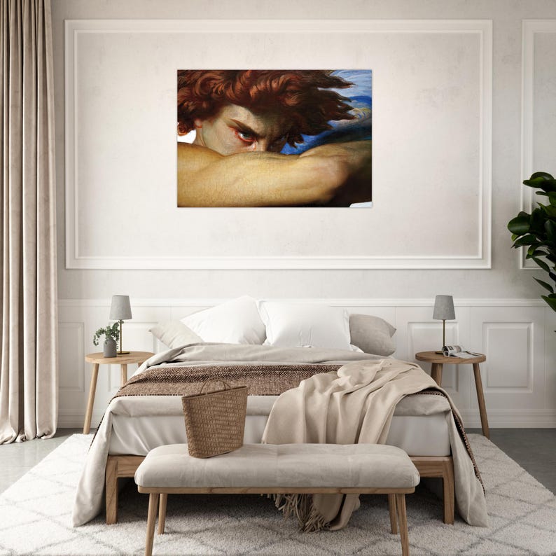 Fallen Angel Detail Poster - Alexandre Cabanel Reproduction Art ...