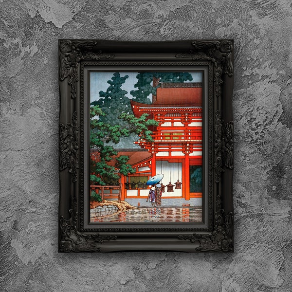 Japanese Art Print Kawase Hasui Print the Kasuga Shrine In - Etsy