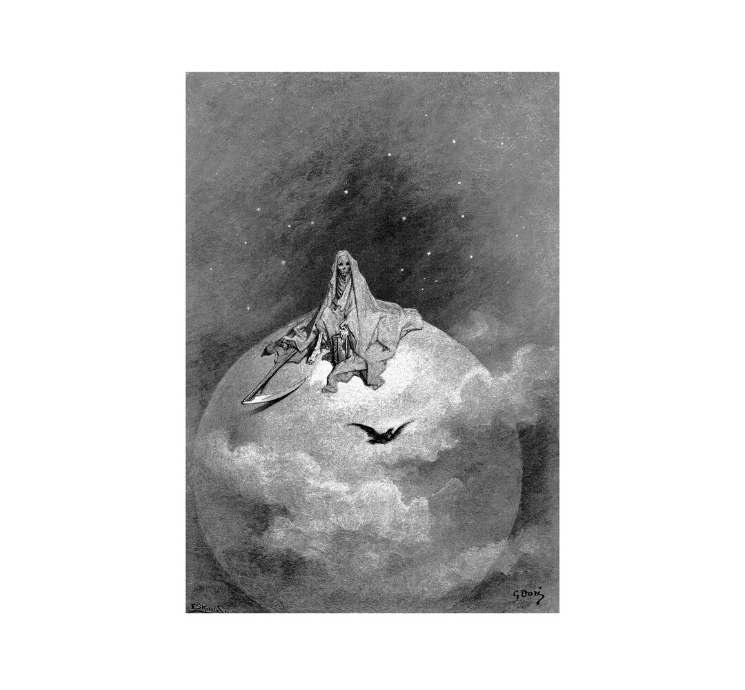 Gustave Dore the Raven. Illustration for Edgar Allan Poe the - Etsy