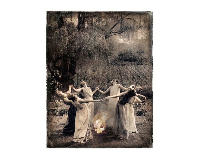 Circle of Witches Vintage Women Dancing Print Poster. - Etsy
