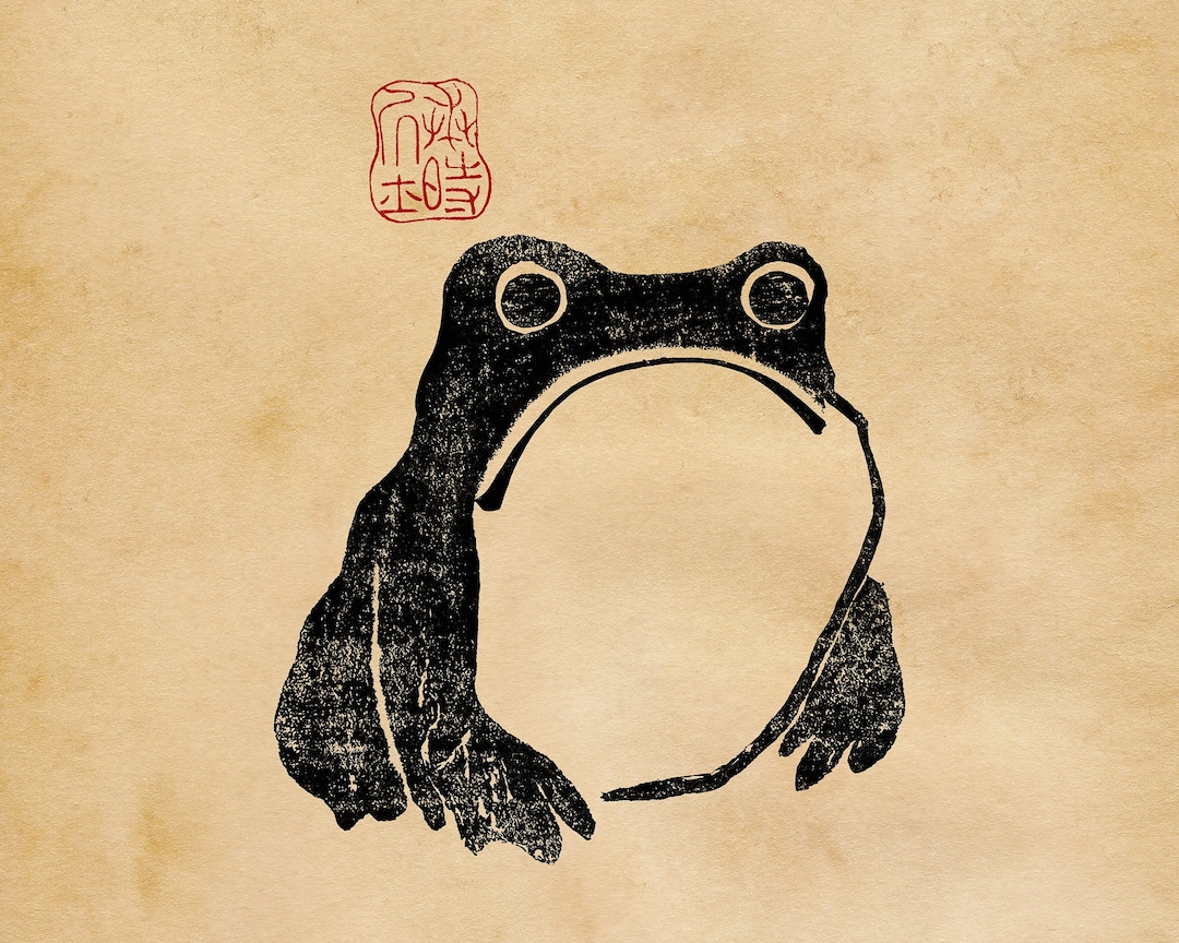 Japan Art Matsumoto Hoji Frog Art Print. Japanese Woodblock ...