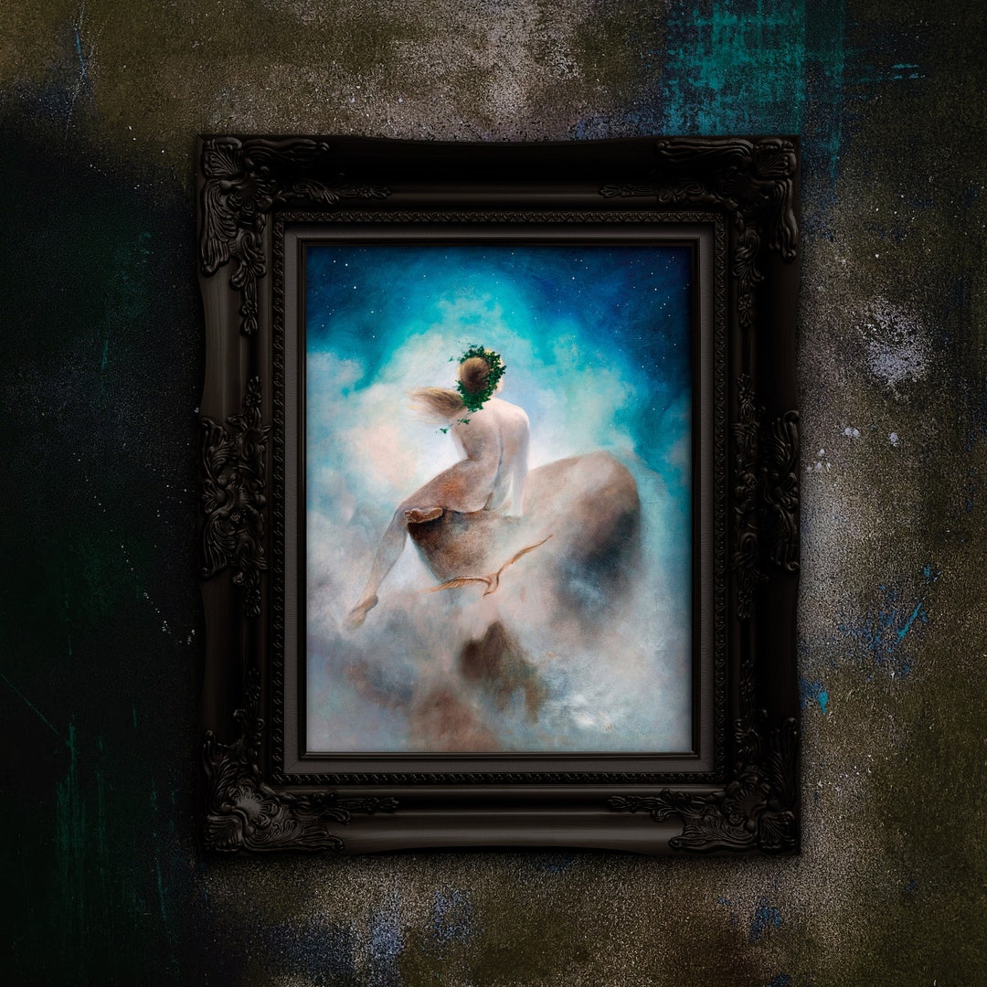 Karl Wilhelm Diefenbach 'asking the Stars' Art Print - Celestial Matte Paper Poster - Etsy