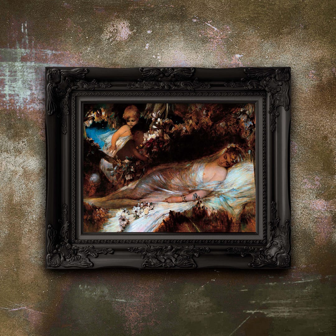 Titania Sleeping Fairy Art Print - Shakespeare Wall Art - Mythology ...