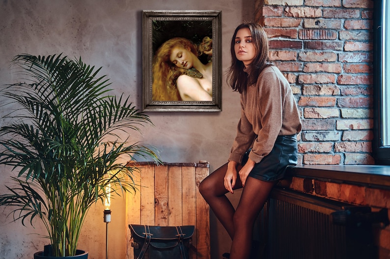 Lilith By John Collier Detail Art Print Poster Divine Etsy