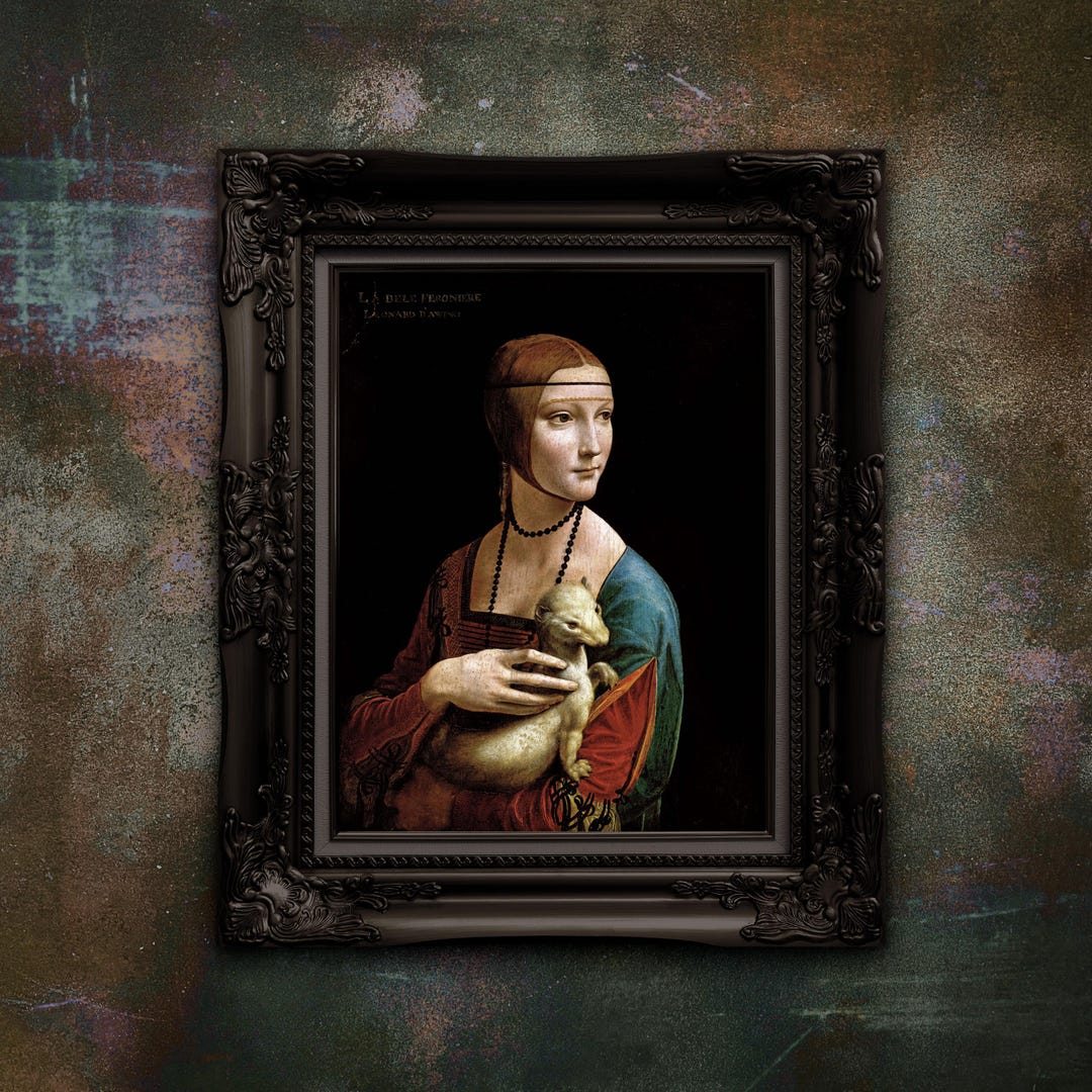 Lady With an Ermine Print: Leonardo Renaissance Art, Remastered Matte ...