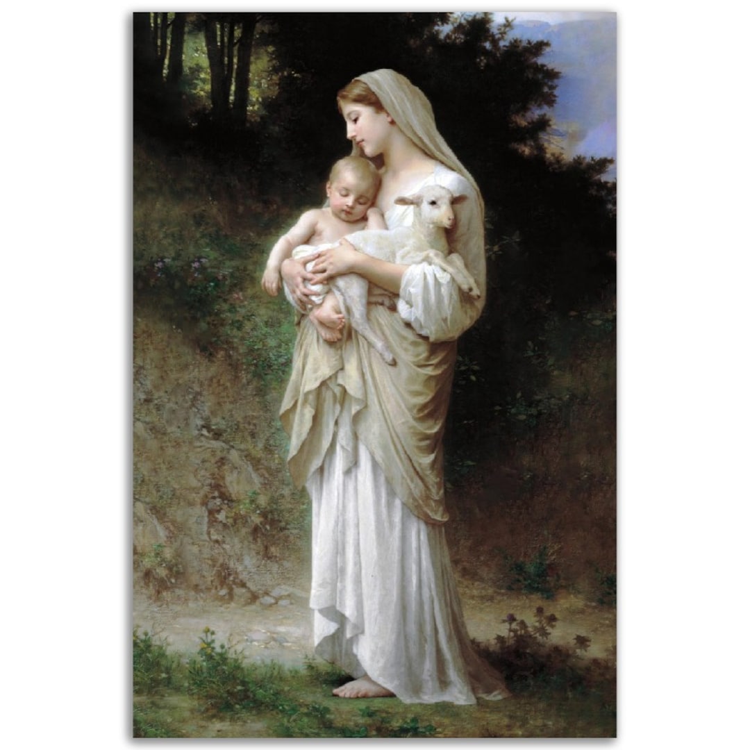 William-adolphe Bouguereau Innocence. Catholic Art Print. Lamb of God ...
