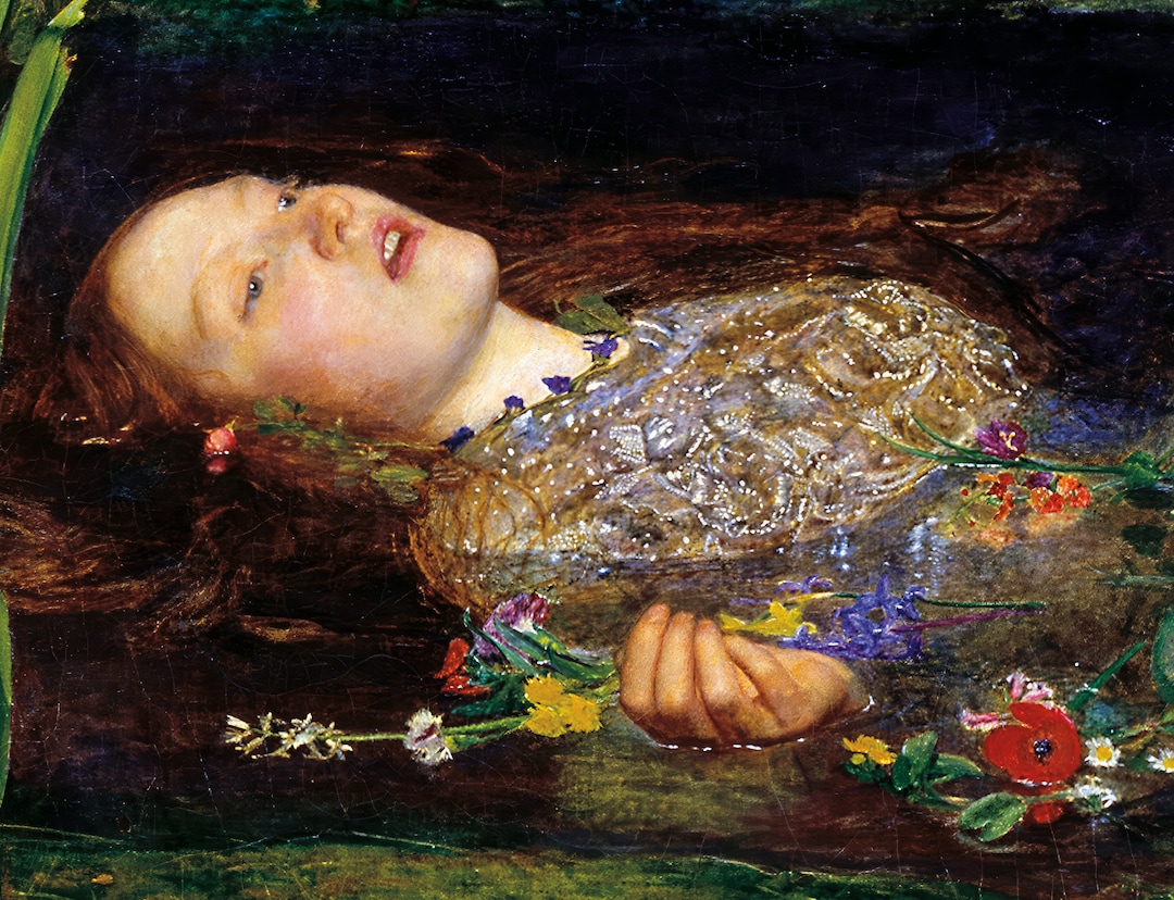 John Everett Millais Ophelia Painting on Canvas. Millais Ophelia Art ...
