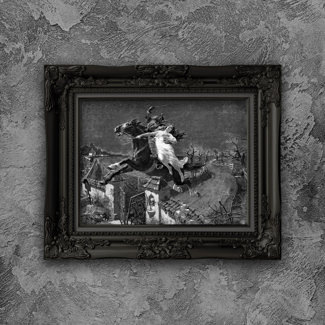 Gothic Skeleton Art Print - the Ballad of Lenore Poster - Halloween ...