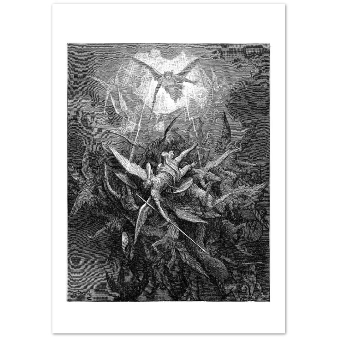 Gustave Dore Print. Almighty Power From John Milton's - Etsy