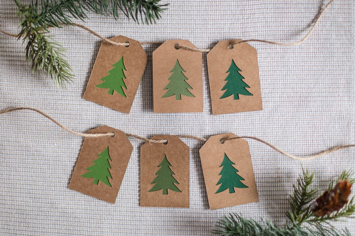Christmas Tree Gift Tags Christmas Trees Christmas Gift | Etsy