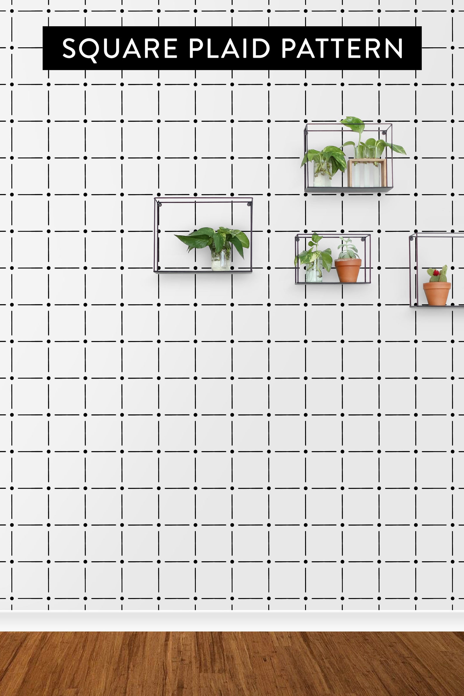 Geometric Wall Stencil Square Plaid Wall Stencil Diagonal - Etsy