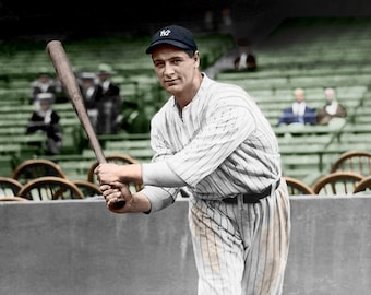 NY Yankees Legend Lou Gehrig (COLORIZED PRINTS) - Etsy