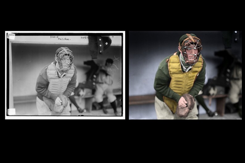 Charles Sebastian "red" Dooin - Philaelphia Phillies - 1910 -COLORIZED ...