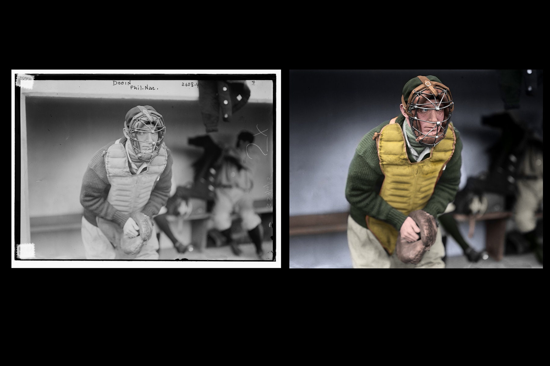 Charles Sebastian "red" Dooin - Philaelphia Phillies - 1910 -COLORIZED ...