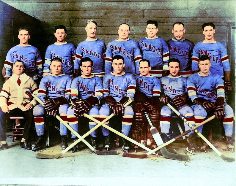 1928 Stanley Cup New York Rangers - COLORIZED!!!! - Etsy