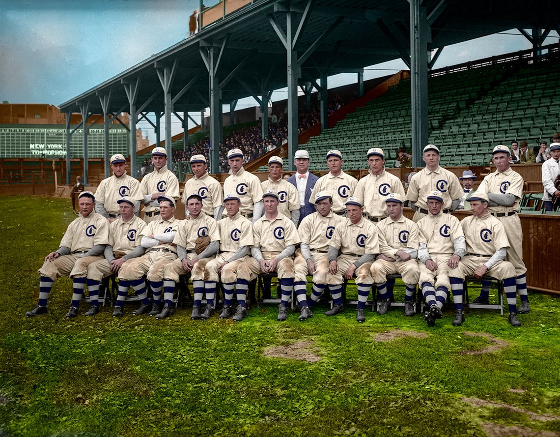 1908 World Champion Chicago Cubs -COLORIZED!!!!! - Etsy