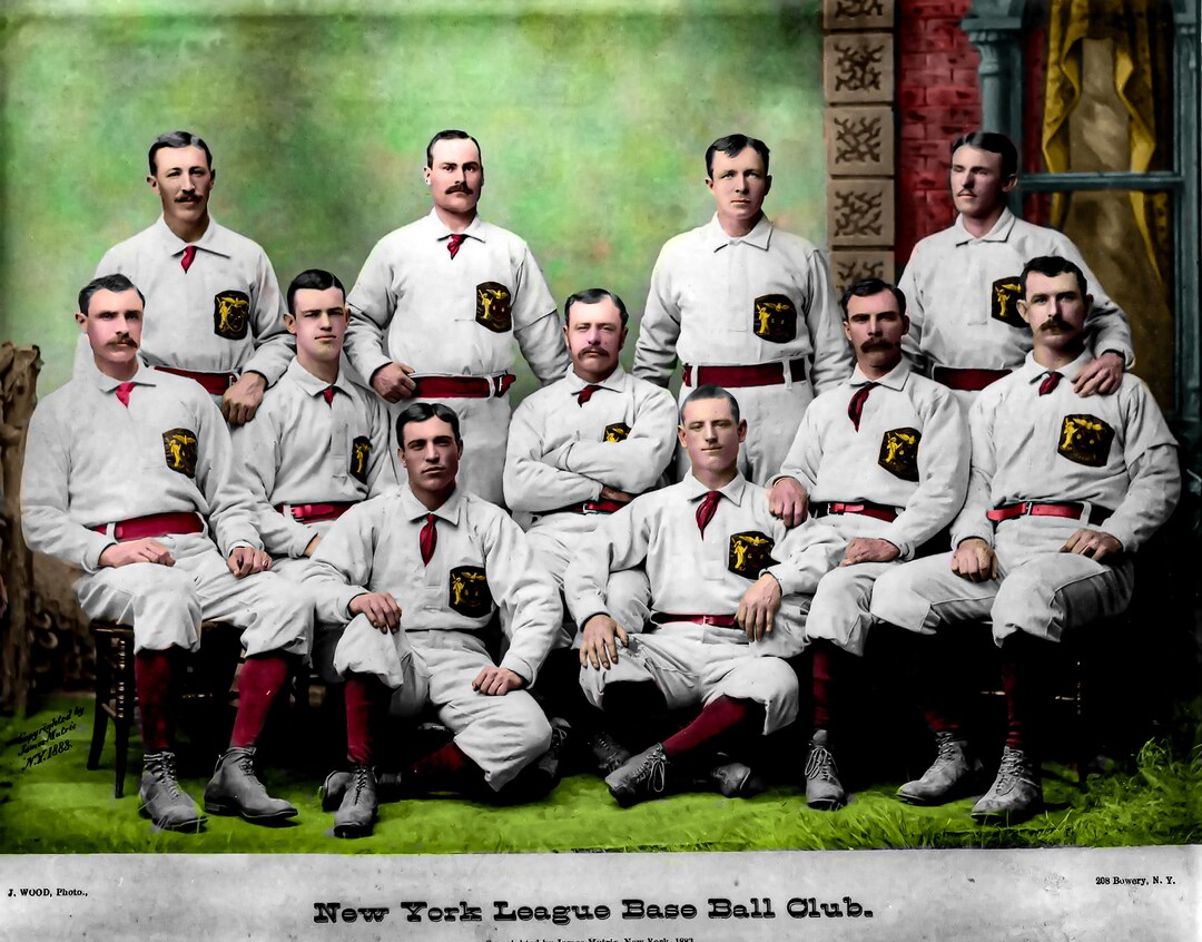 1883 New York Gothams - COLORIZED TEAM PHOTO!!!!! - Etsy