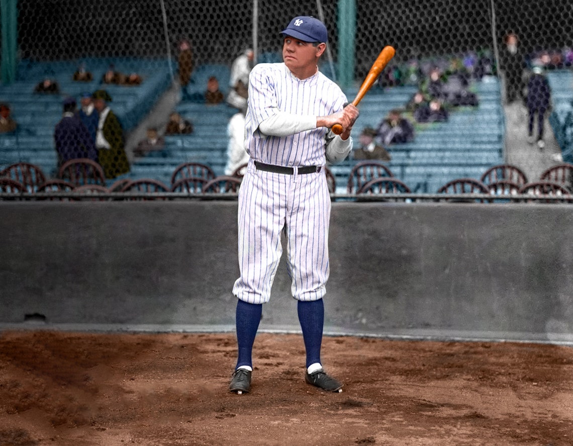 Yankee Legend Babe Ruth (COLORIZED PRINTS)!!! - Etsy