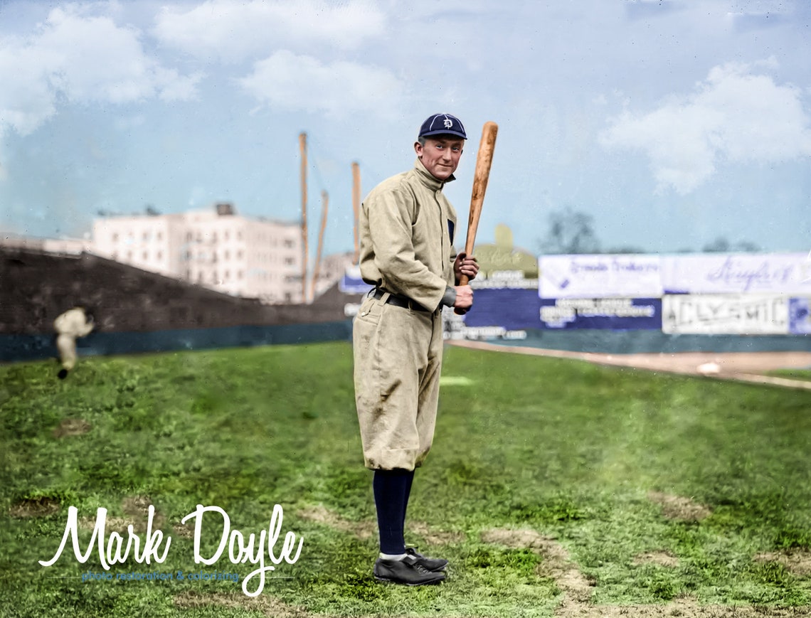 Ty Cobb Portrait. 1913. COLORIZED!!!!!!! - Etsy
