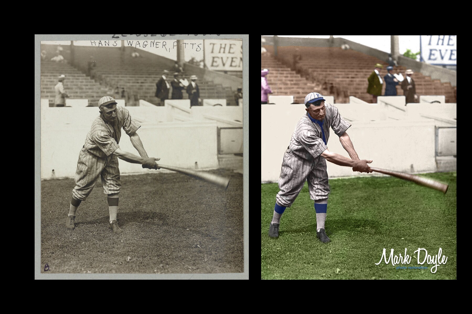 Honus Wagner - Legendary Baseball Player- Pittsburg Pirates- COLORIZED ...