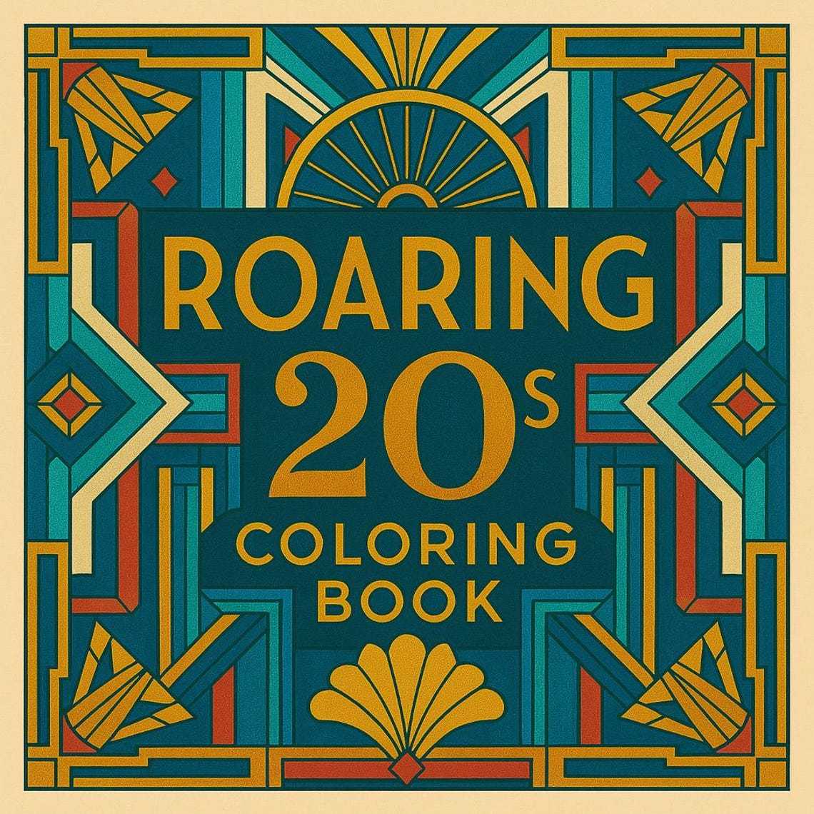 Roaring 20s Coloring Book Art Deco and Vintage Printables | Flapper ...