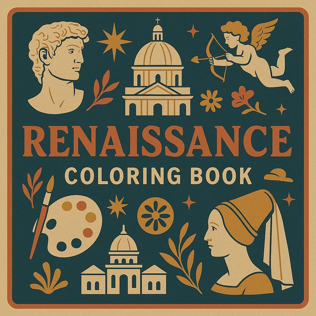 Renaissance Coloring Book – Classical Art Printables for Adults ...