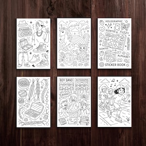 90s Coloring Book – Retro Pop Culture Printables | Nostalgic Y2K Icons ...