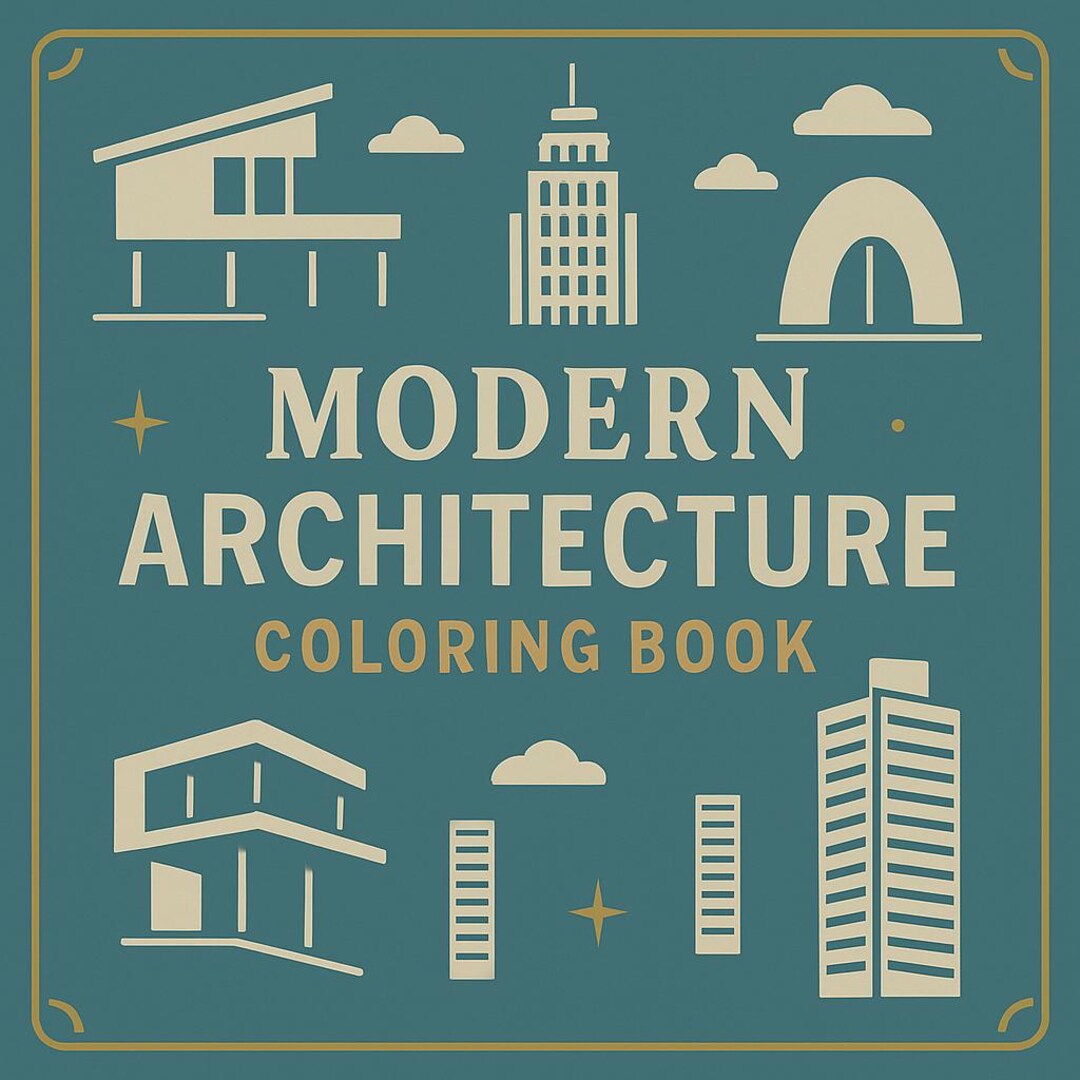 Modern Architecture Coloring Book – Contemporary Homes & Buildings ...
