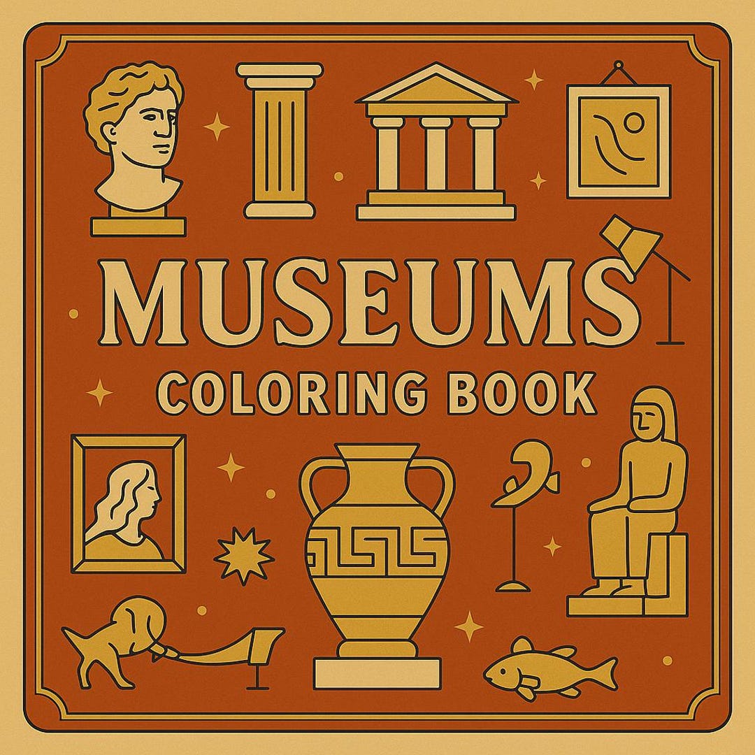 Museums Coloring Book – Educational Printable Pages | Historic Exhibits ...