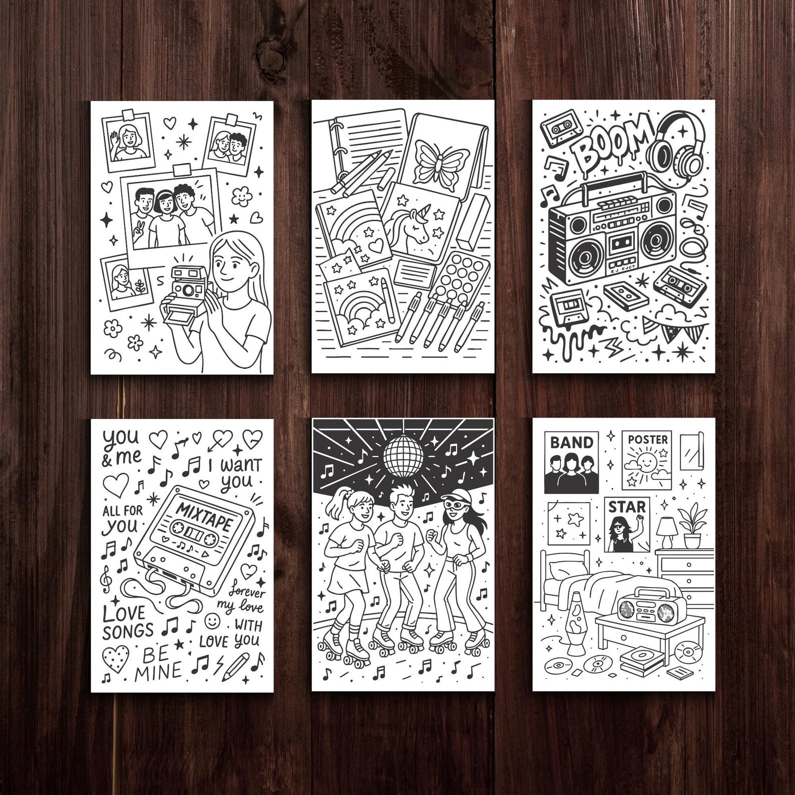 90s Coloring Book – Retro Pop Culture Printables | Nostalgic Y2K Icons ...