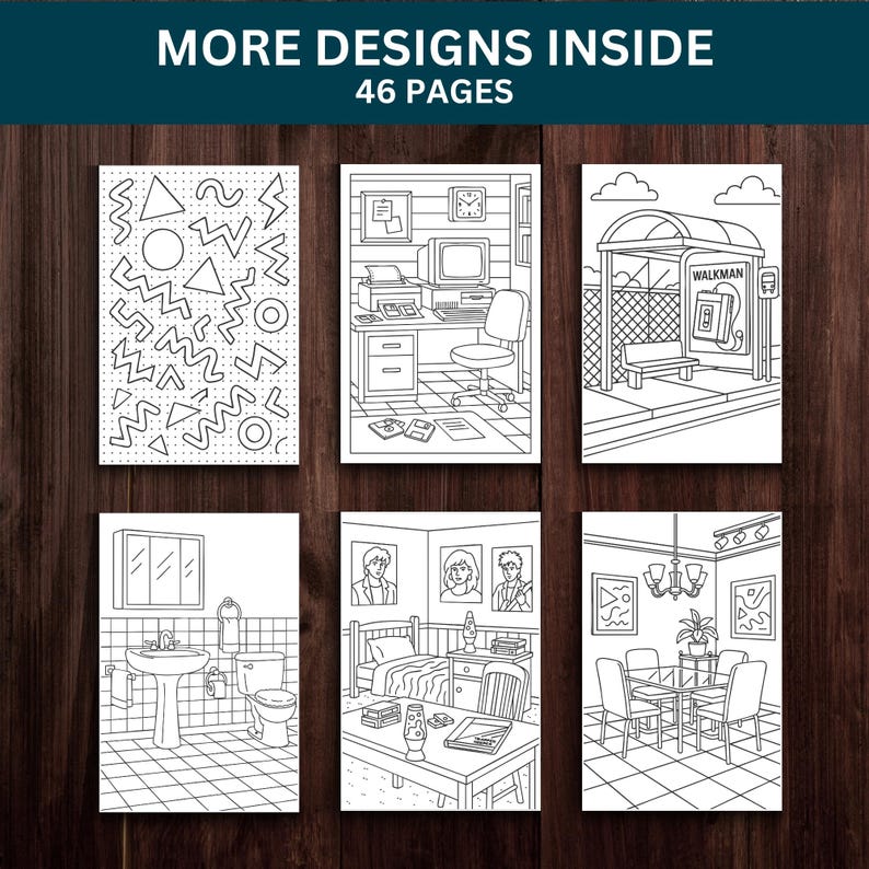 1980s Coloring Book – Retro Pop Culture Printables | Vintage 80s ...