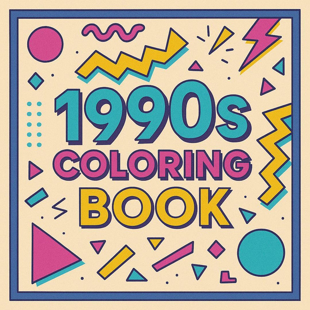 90s Coloring Book – Retro Pop Culture Printables | Nostalgic Y2K Icons ...