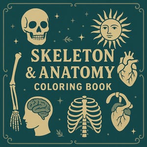 Anatomy Coloring Book – Skeletons, Skulls & Bones | Printable Medical ...