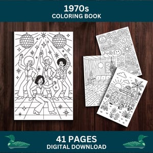 70s Coloring Book – Vintage Vibes & Groovy Scenes | Retro Aesthetic ...