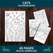 Cats Coloring Book – Cute and Whimsical Cat Printables for Adults ...