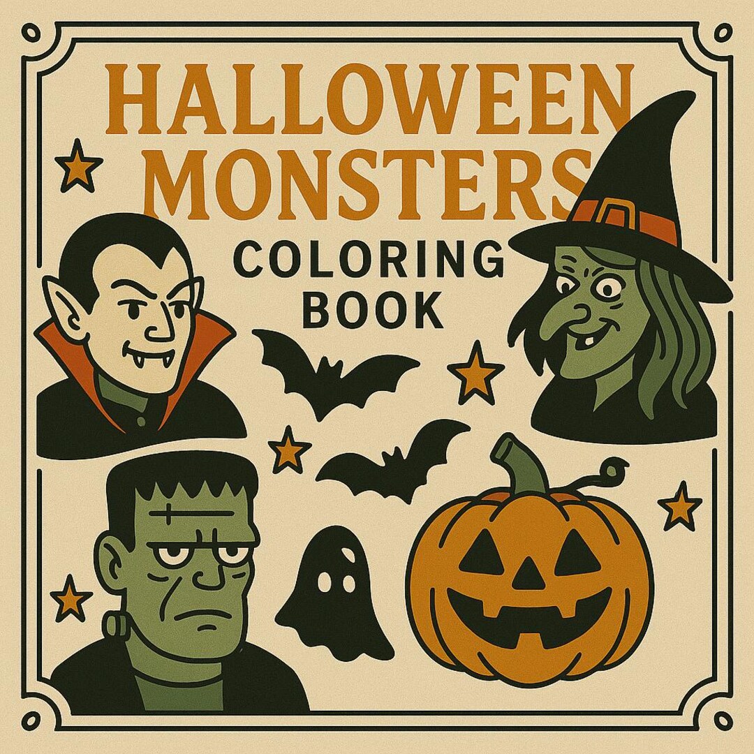 Halloween Monsters Coloring Book – Vampires, Werewolves & Witches ...