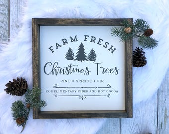 Christmas tree sign | Etsy