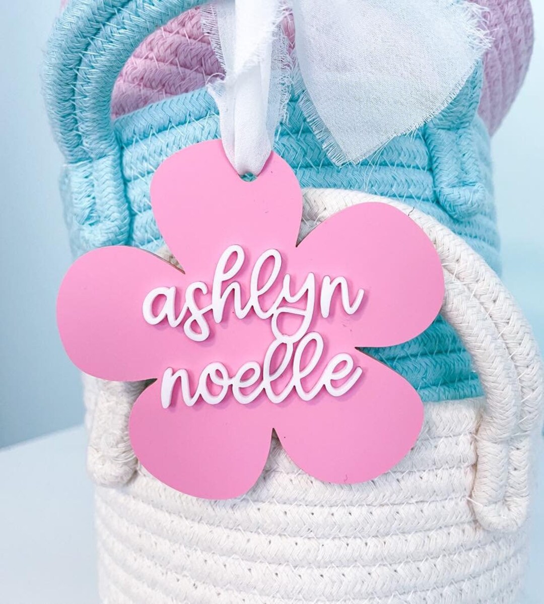 Easter Basket Tag Daisy Tag Daisy Name Tag Flower Name - Etsy