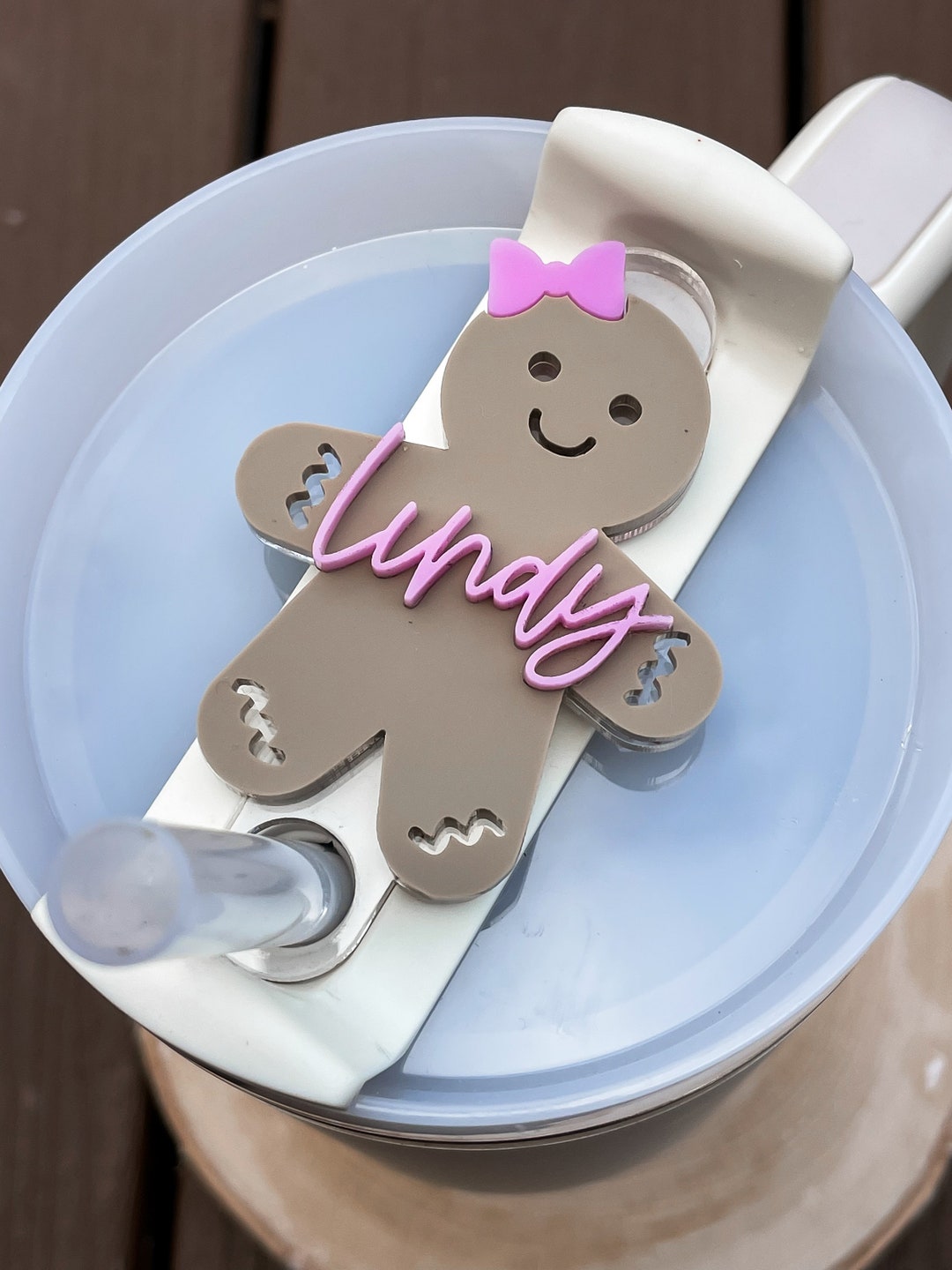 Gingerbread Tumbler Topper | Gingerbread Tumbler Lid | Gingerbread Man ...