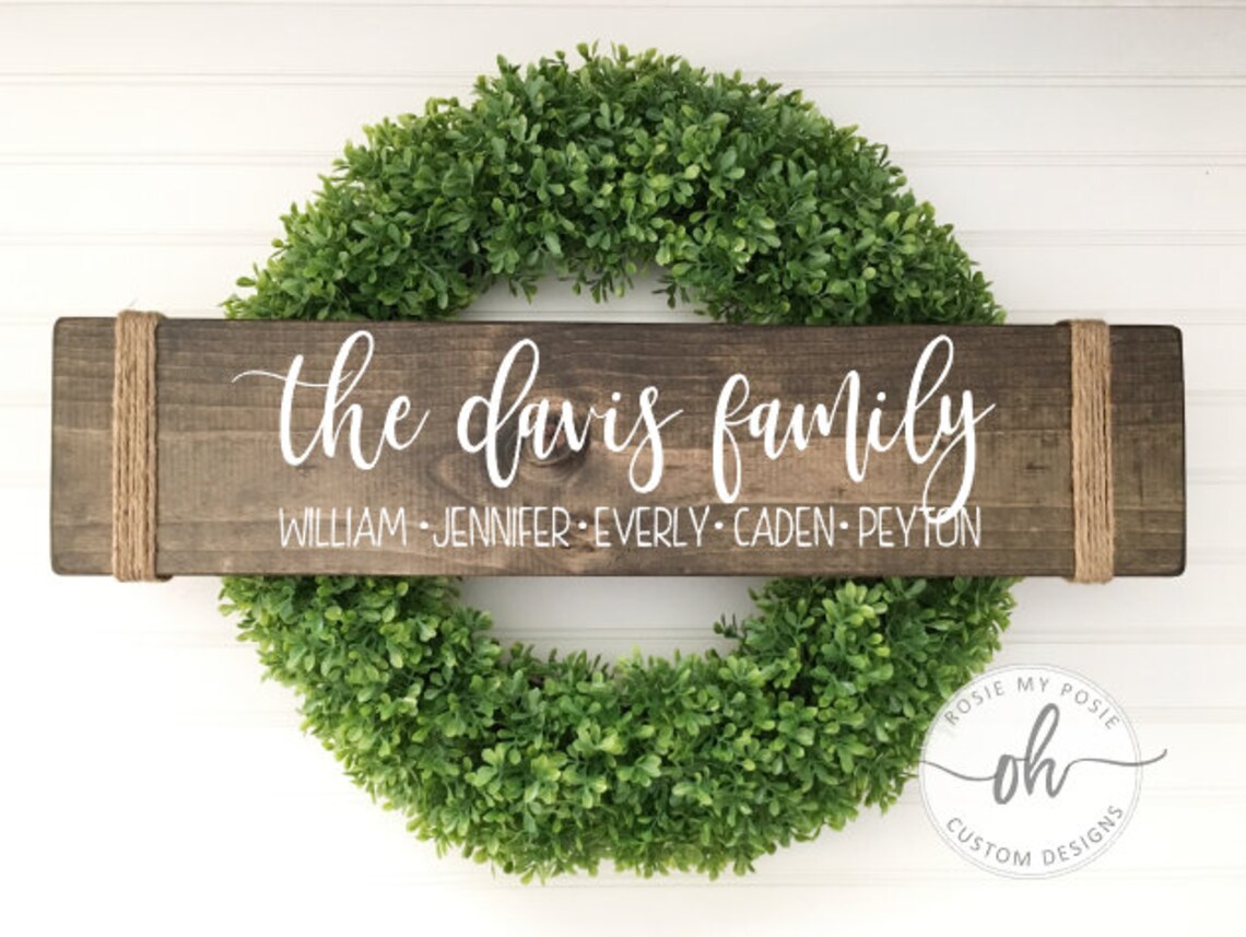Family Sign Custom Family Sign Personalized Family Sign - Etsy