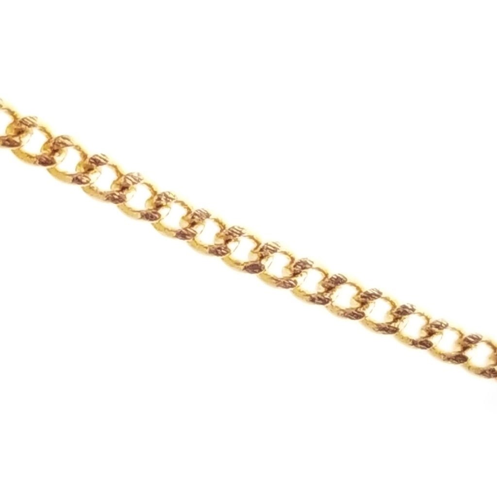 Light Gold Brass Thin Cuban Curb Chain Spool for Jewelry | Etsy