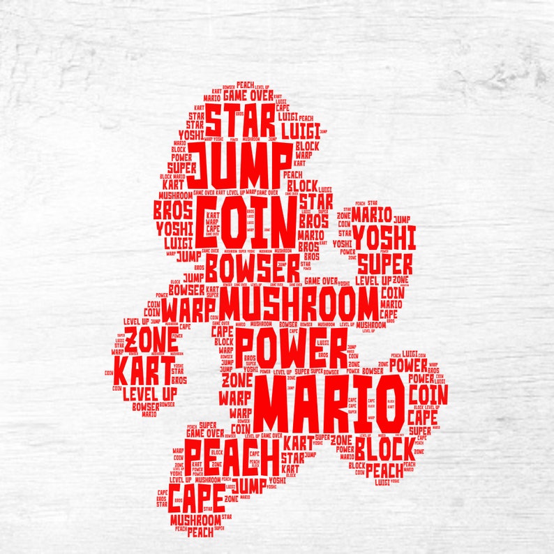 Mario SVG- Mario Digital Download, Mario Cut File - Etsy