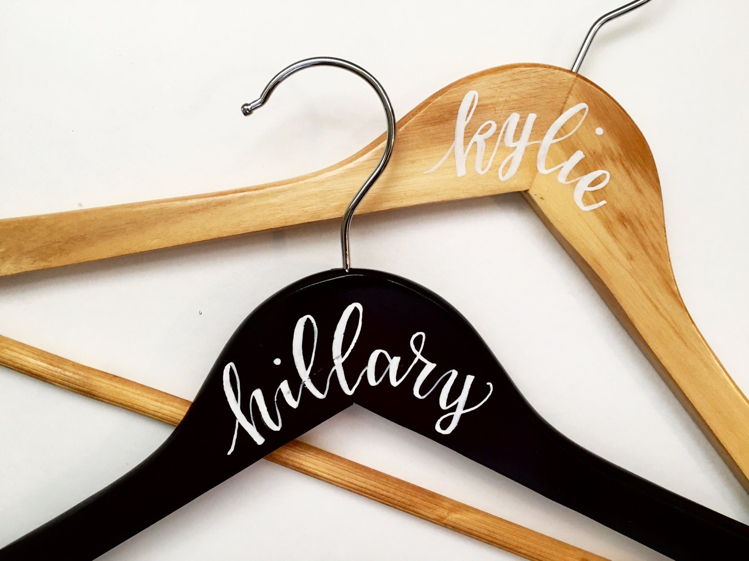 Custom Hand Lettered Hanger // Wooden Wedding Hanger - Etsy
