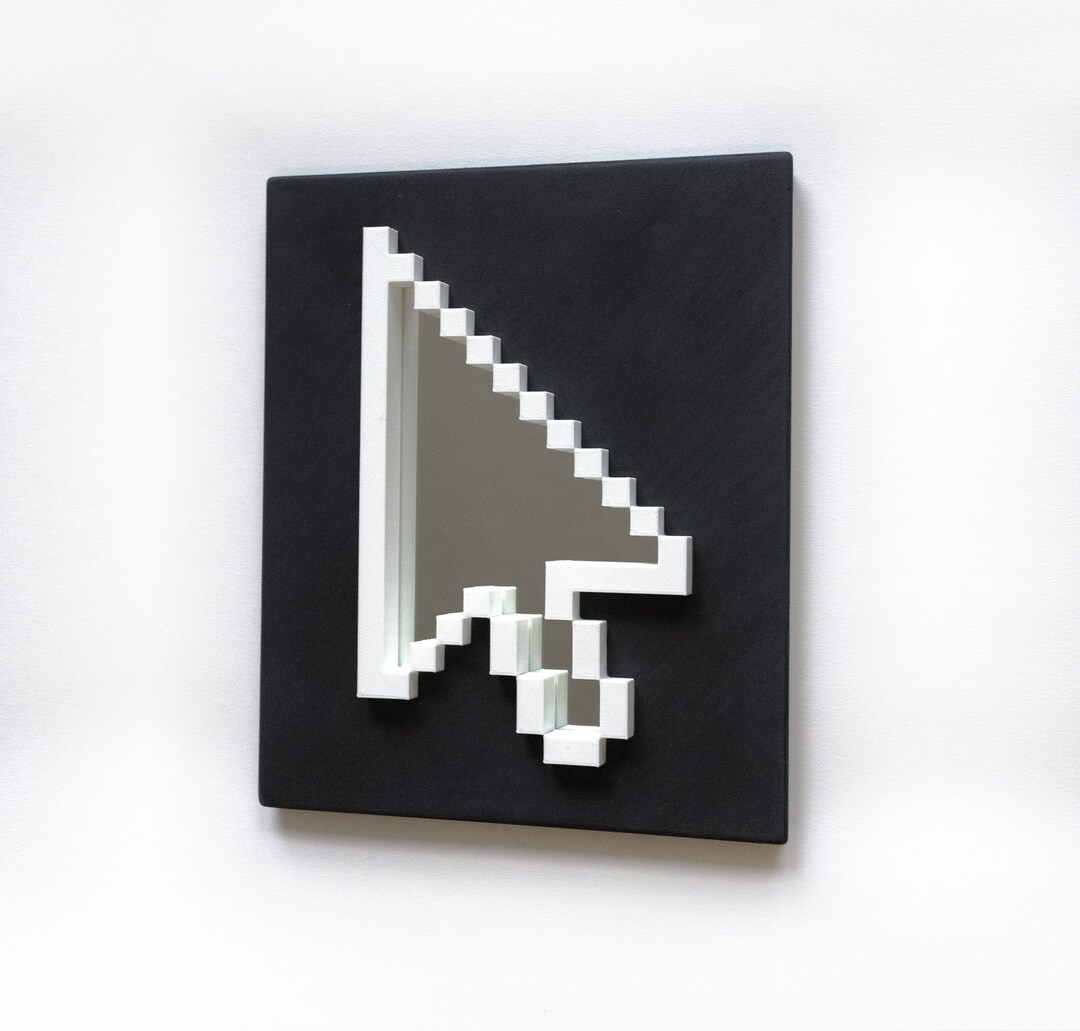 Digital Self-reflection // Decorative Mirror, With Cursor Graphic, in ...