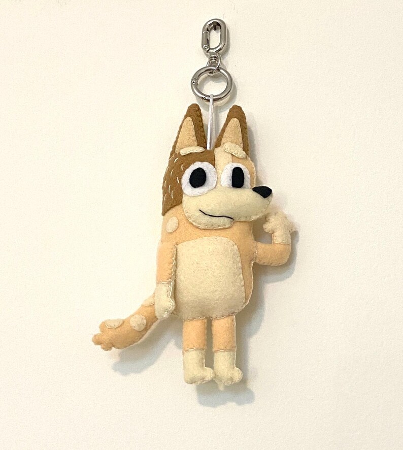 Handmade Felt Dog Keychain: Bluey Inspired Charm - Etsy