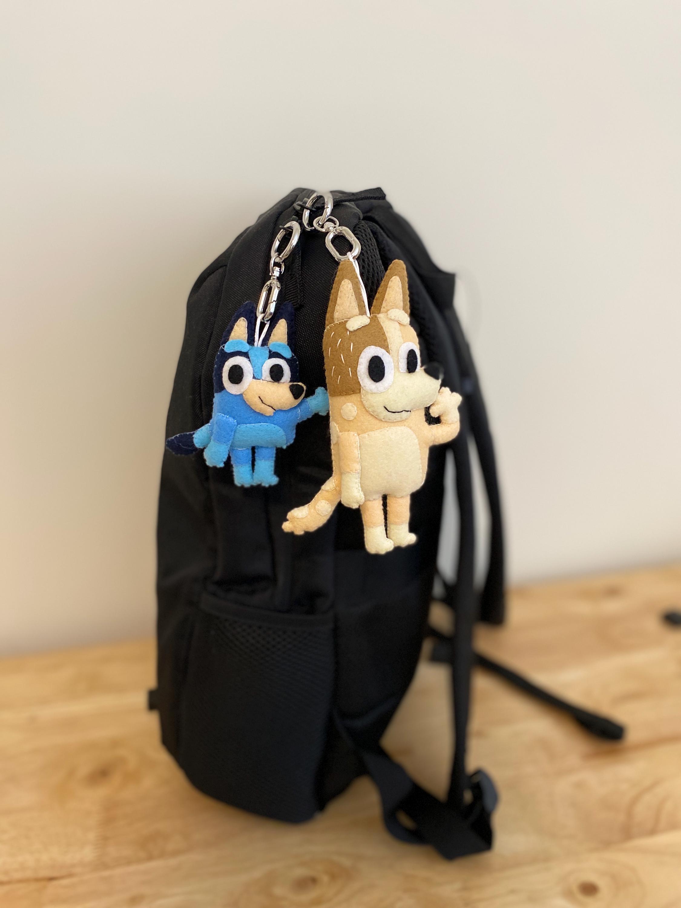 Handmade Felt Dog Keychain: Bluey Inspired Backpack Charm - Etsy