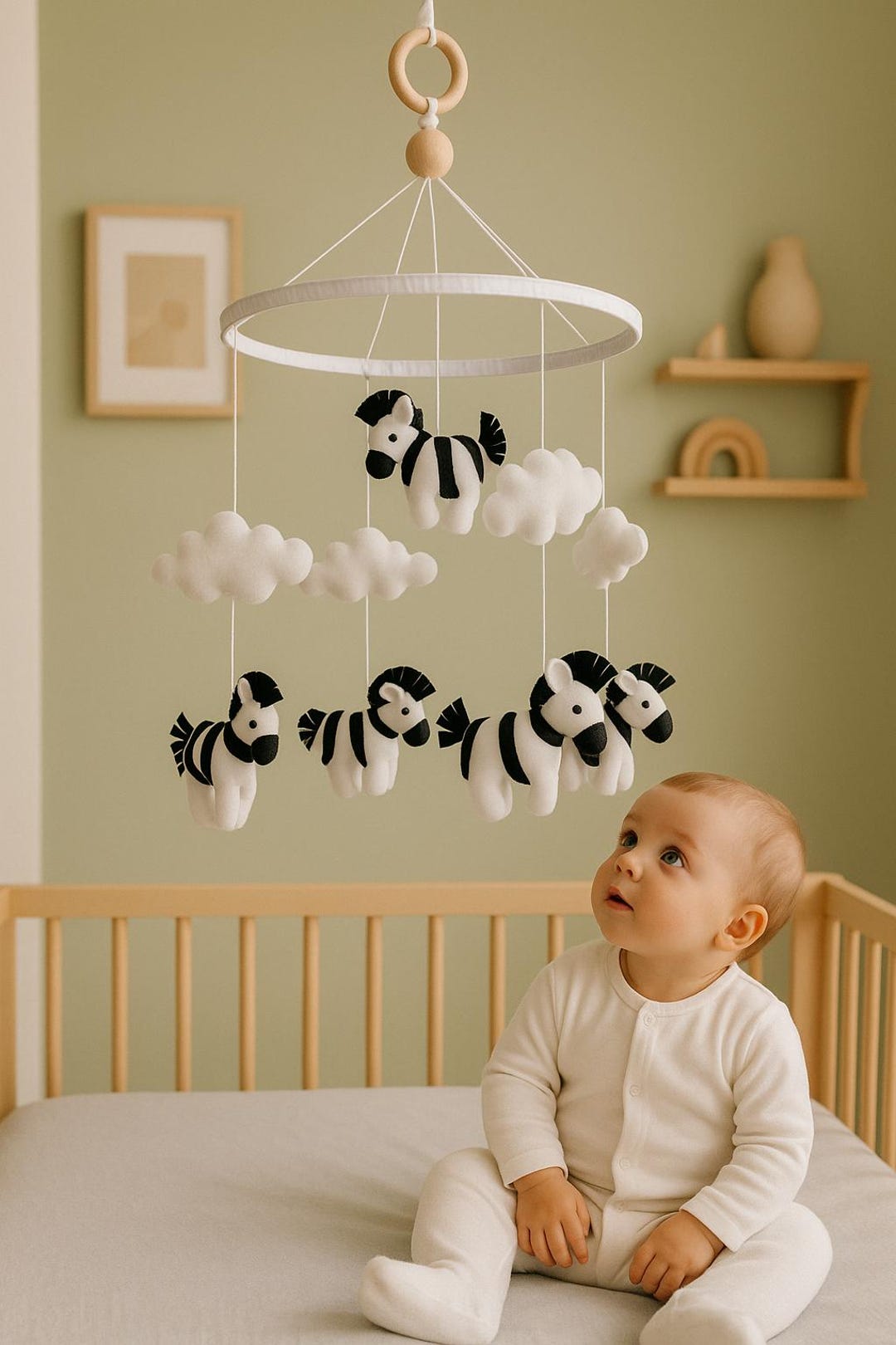 Handmade Zebra Crib Mobile: Stitched Entirely by Hand - After Christmas ...