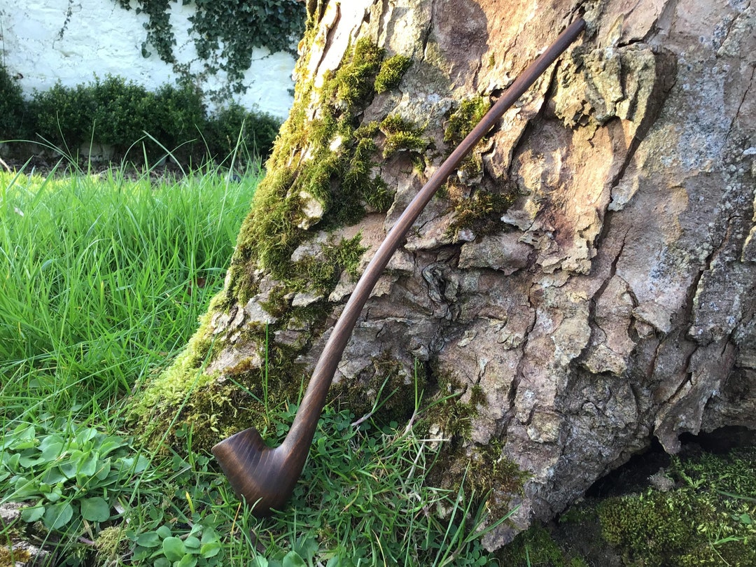 Gandalf Pipe - 17" Dark Finish - Long Wooden Smoking Pipe - Etsy