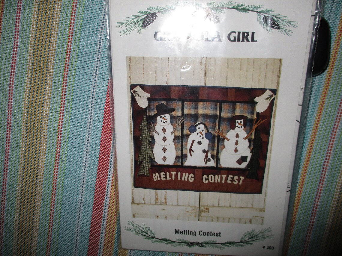 Snowman Quilt Pattern, Granola Girl Pattern, Sewing Patterns,craft ...