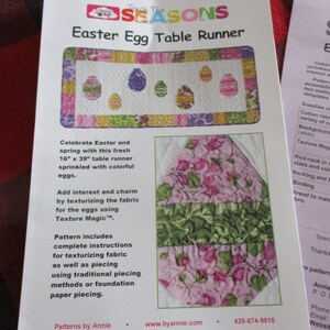 Quilting Patterns, Easter Table Runner, Quilted Runner, Sewing Patterns, Table Runner Patterns ...